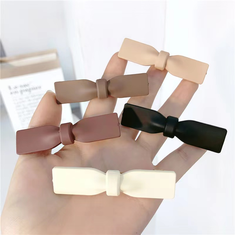 (Abbpo) Y033#Bow hair clip simple matching bangs clip temperament ...