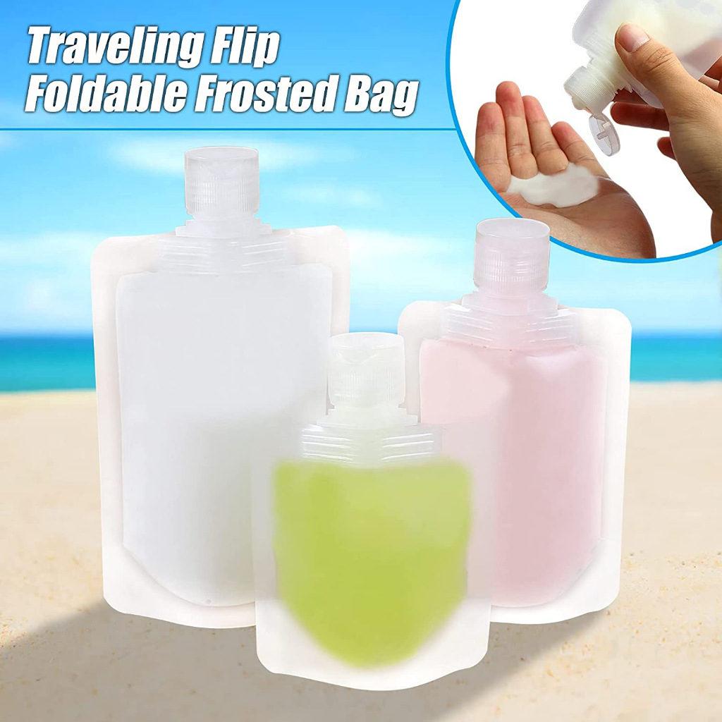30/50/100ML Matte White Shampoo Storage Bag/Travel Squeeze Lotion ...