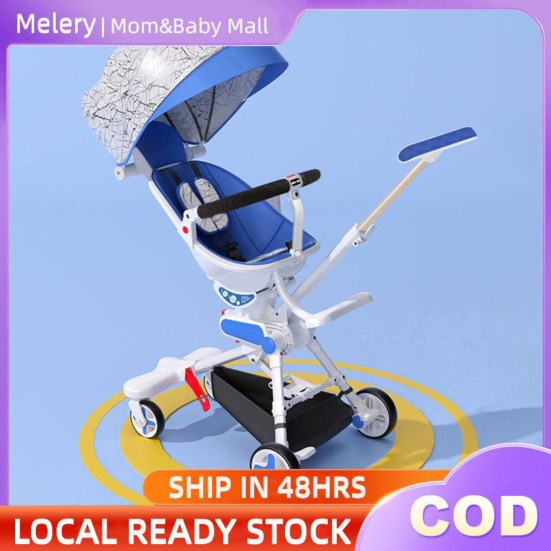Baby Stroller Reclinable and Easy to Fold Portable Sit and Lie Down ...