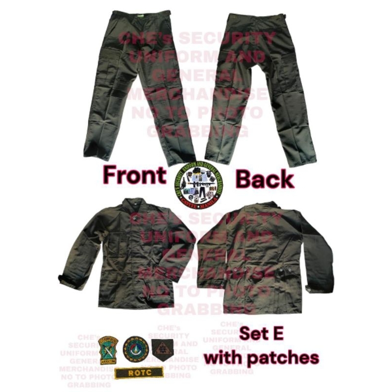 ROTC/CAT Fatigue Uniform Set with Accessories for students | Shopee ...