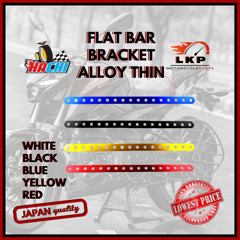 MOTORCYCLE FLAT BAR BRACKET ALLOY THIN (MANIPIS) 30 CM LONG / 2 INCH ...