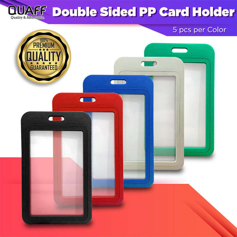 (5 pcs) Vertical Double - sided ID Holder / ID Jacket / ID Protector ...