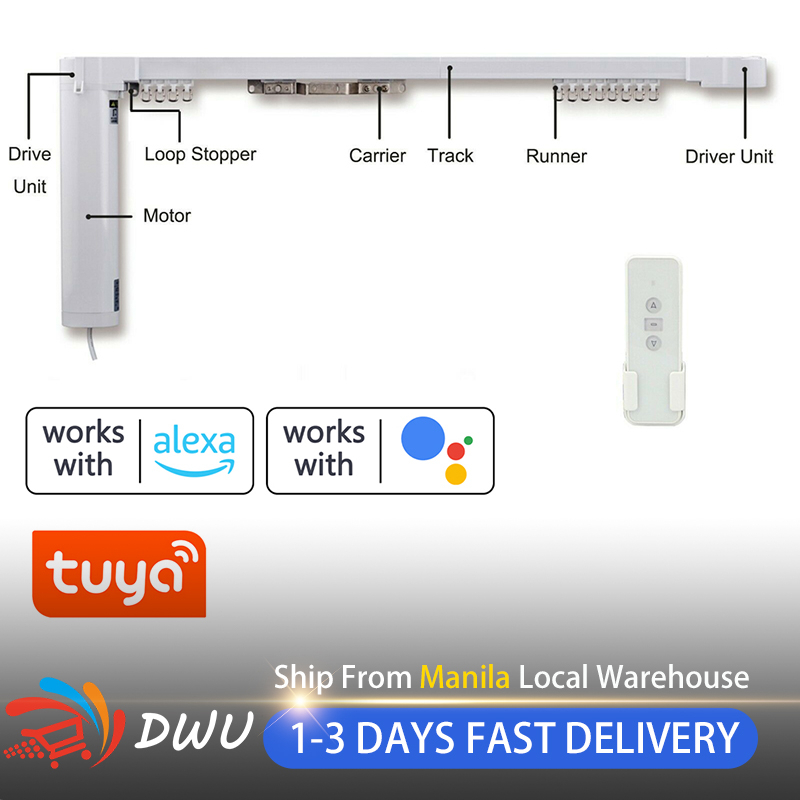 Smart Auto Curtain System WiFi Electric Mute Curtains Motor Tuya ...