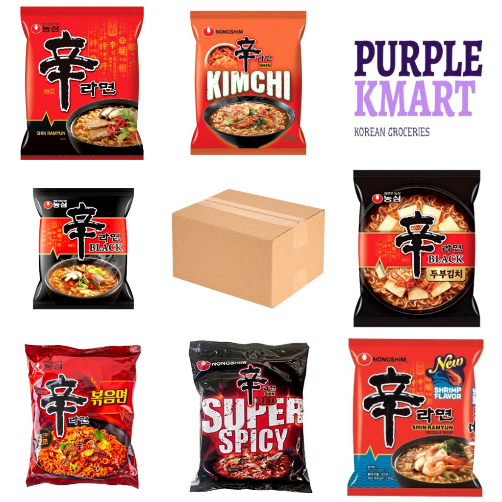 Nongshim Shin Ramen 1box Shin Originalshin Blackshin Red Spicyshin Kimchishrimptofu