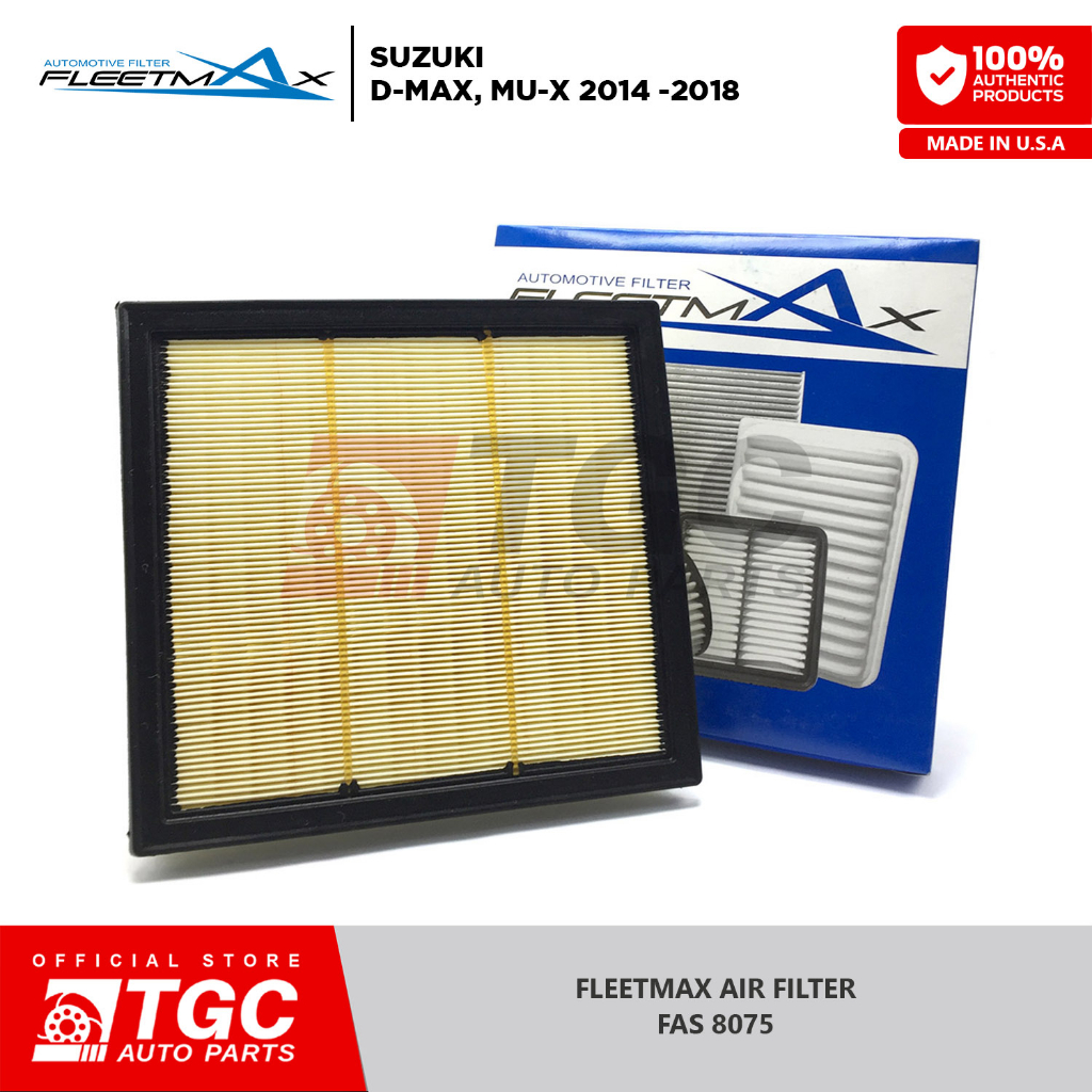 Fleetmax Air Filter / Air Cleaner ISUZU D-MAX, MU-X 2014 -2018 FAS8075 ...