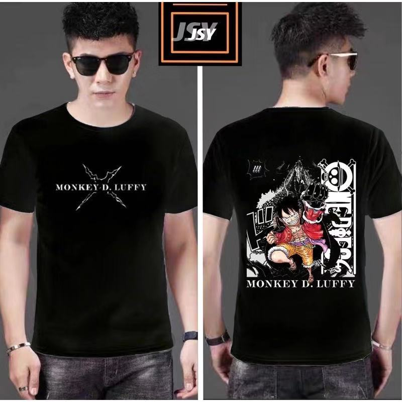 One Piece Anime Shirt Luffy StreetWear Black | Shopee Philippines
