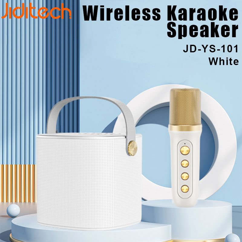 Jiditech Wireless Dual Karaoke Speaker Microphone 3D Stereo Family ...