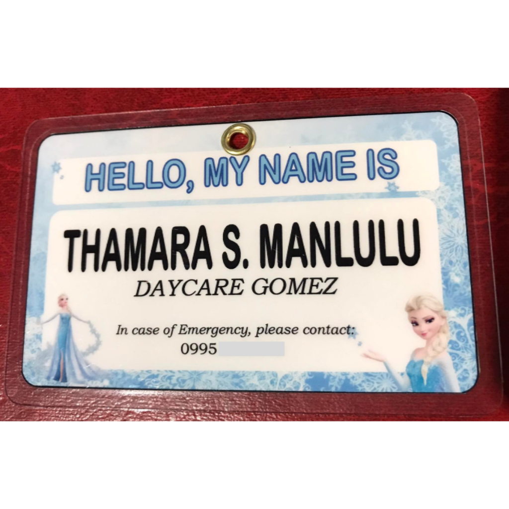 Laminated Name Tag Customized | Can request themes | Shopee Philippines