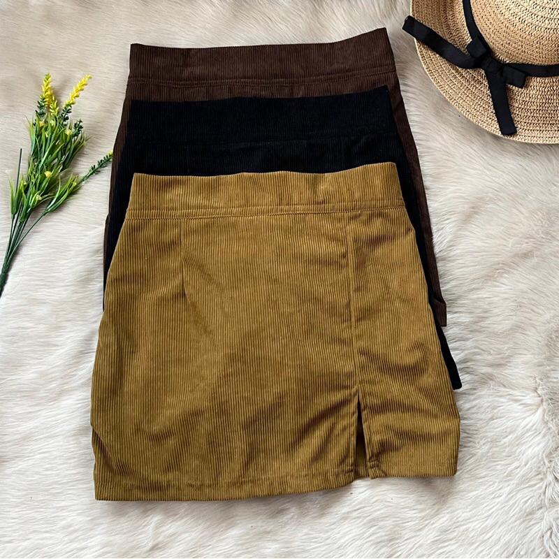 Corduroy Slit Skort (Palda Short) | Shopee Philippines