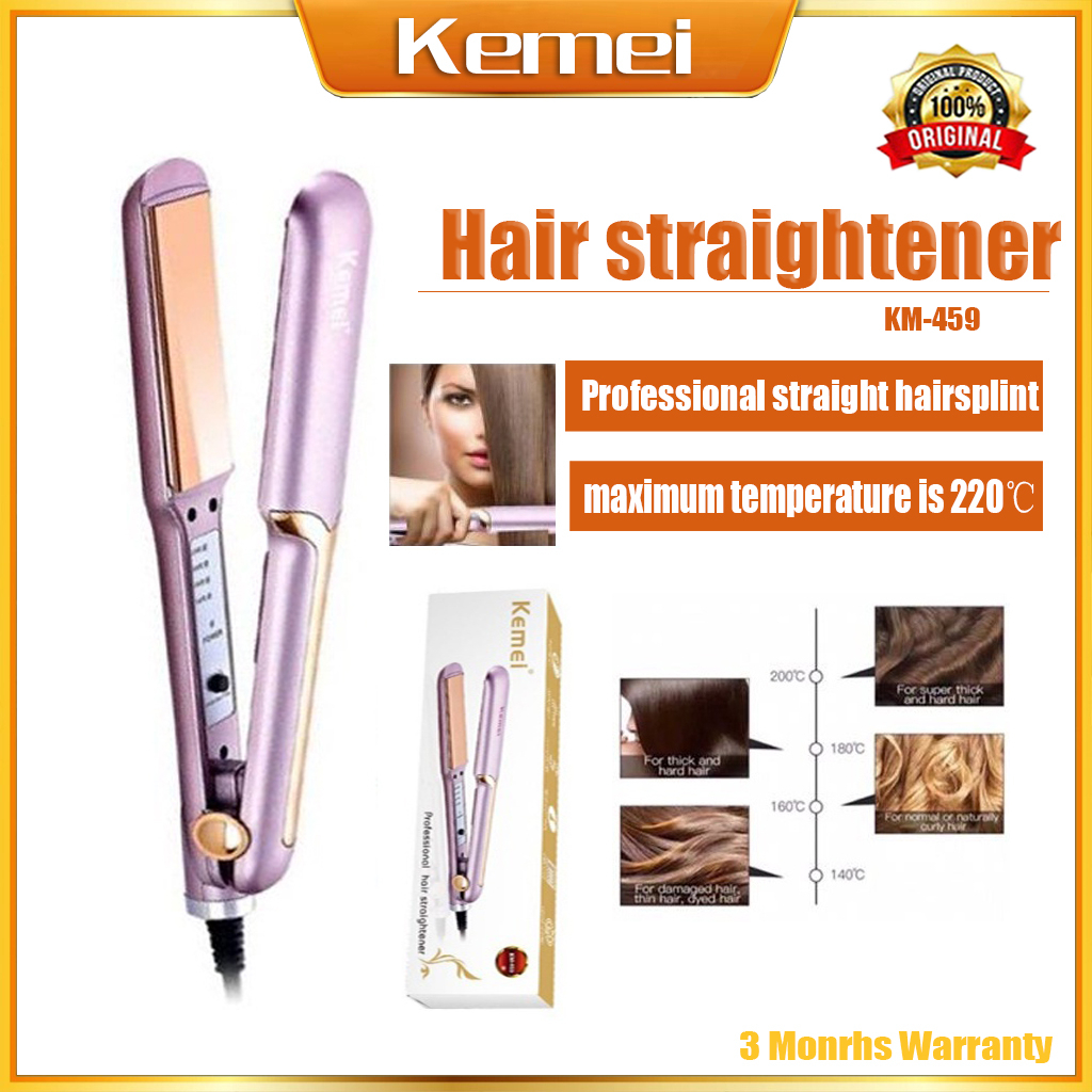 Kemei Curly Professional Hair Straightener 2 in 1 Hair Curling Iron ...