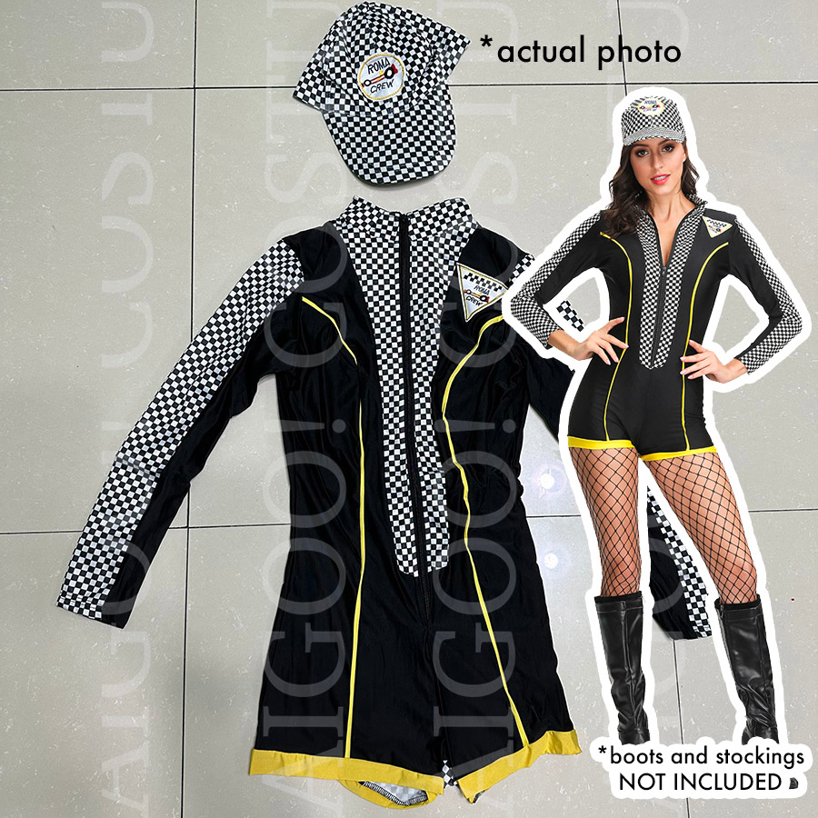 Racing Girl Costume for Females Teens and Adults F1 Car Racer Race ...