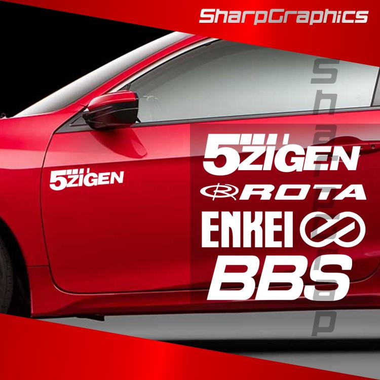 5Zigen ROTA ENKEI BBS JDM Mags Wheels Rims Sticker Decal | Shopee ...