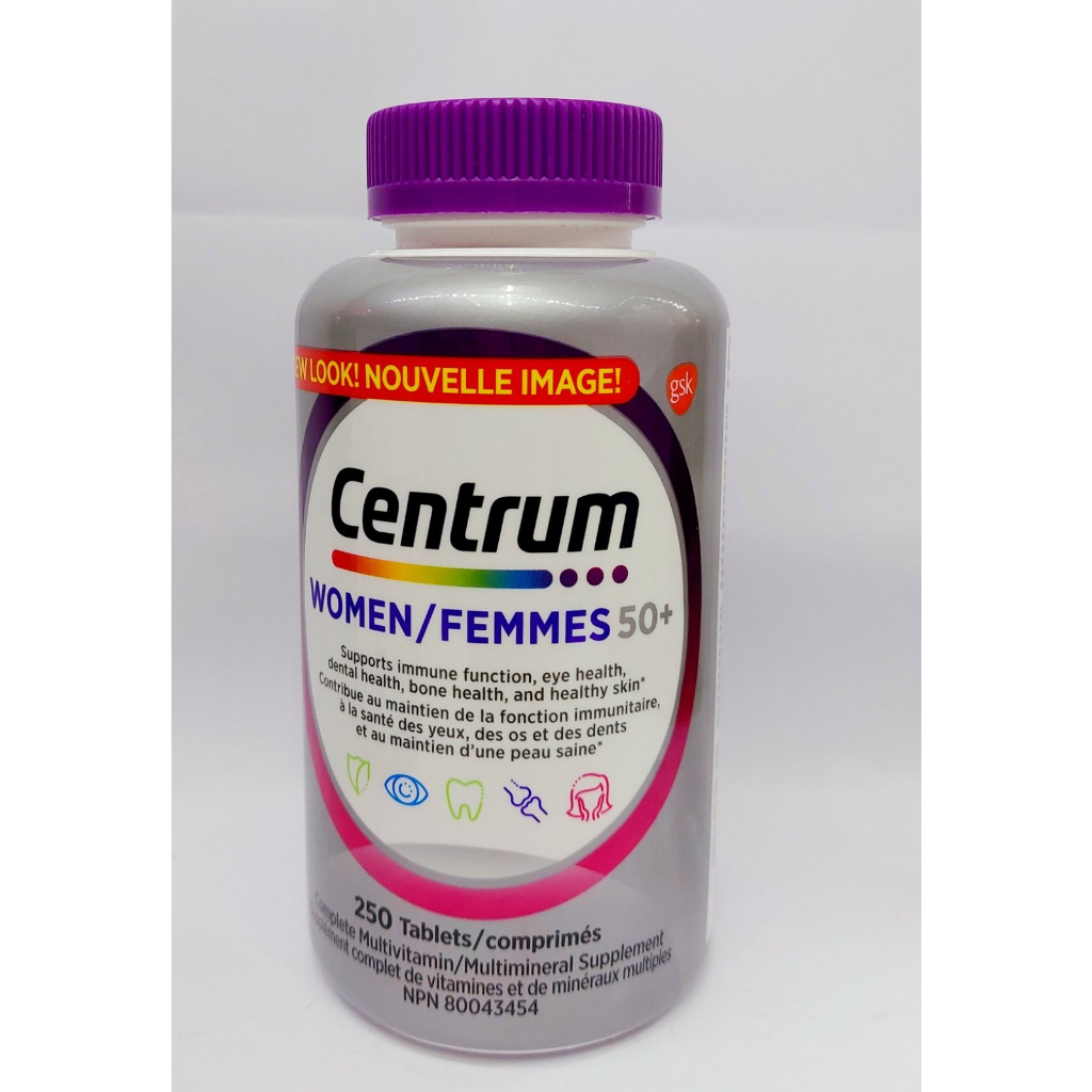 Centrum Women / Femmes Multivitamin Supplement 250 Tablets | Shopee ...