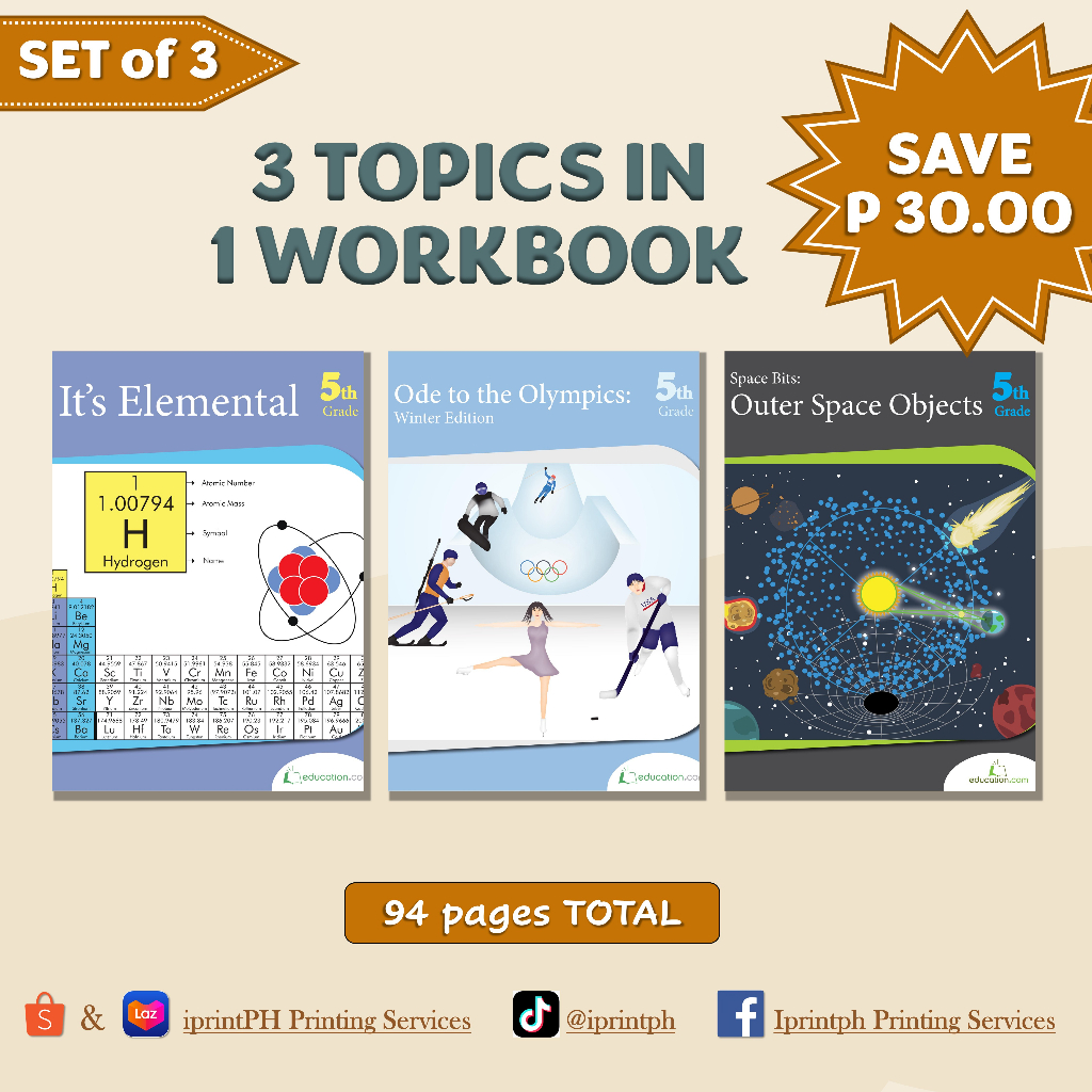 GRADE 5 SCIENCE & SOCIAL STUDIES (Worksheets / Workbooks) | Shopee ...