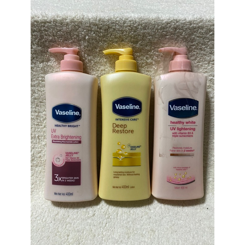 Vaseline UV Extra Brightening/Deep Restore/UV Lightening Lotion 400ml | Shopee Philippines