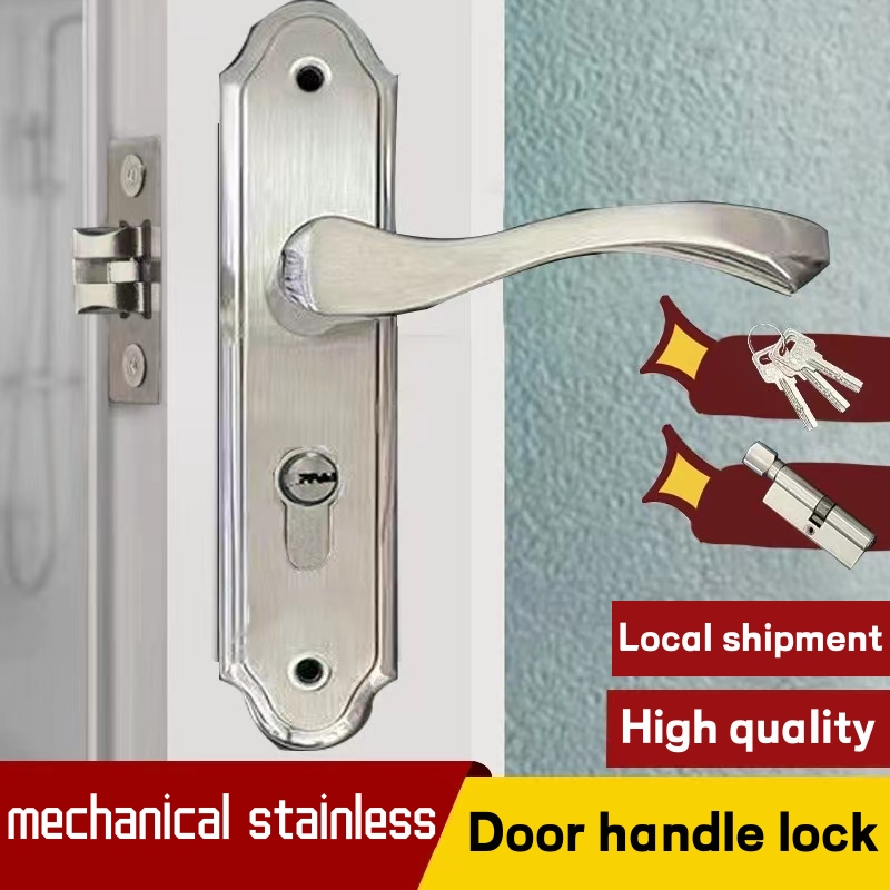 【High quality】door knob gate lock set Aluminum security door handle ...