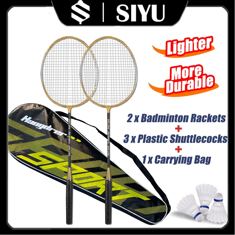 Badminton Rackets and Carrying Bag Set Badminton Racquet Set Indoor ...