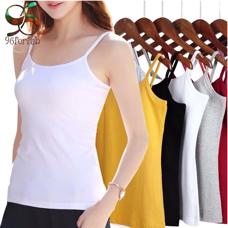 Spaghetti Strap Sando Spag Plain And Stripes |Cotton Knitted| Fits S to ...