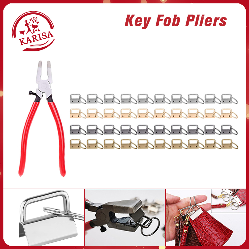 40Sets Lanyard Key Fob Hardware Key Fob Pliers for Wristlets Keychain ...