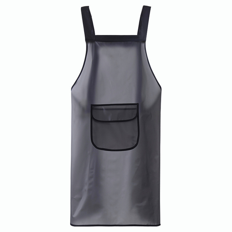 PVC black fashionable transparent apron for men and women kitchen ...