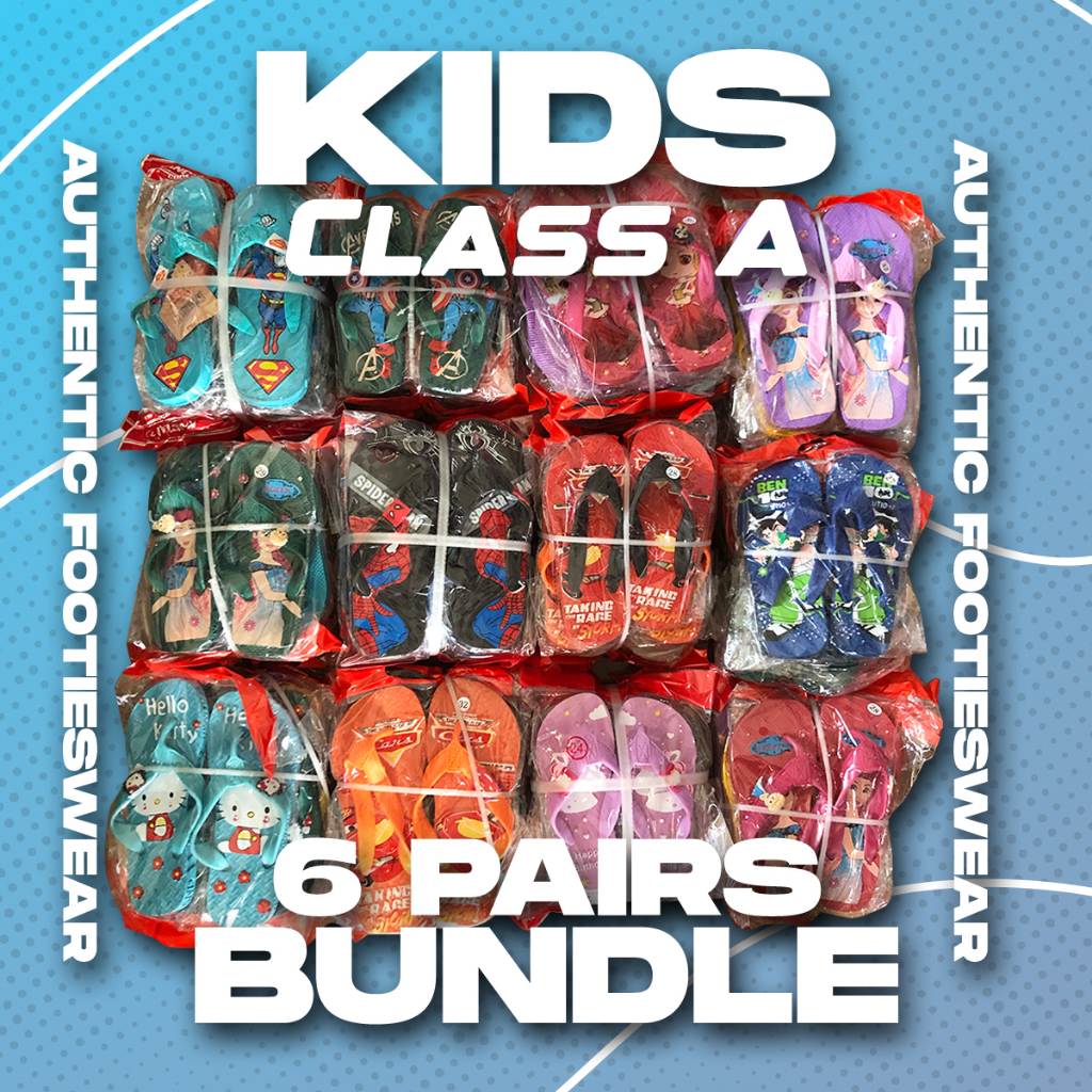 PER BUNDLE CHARACTER Class A Brazil Mall Quality Slippers for Kids Boys ...