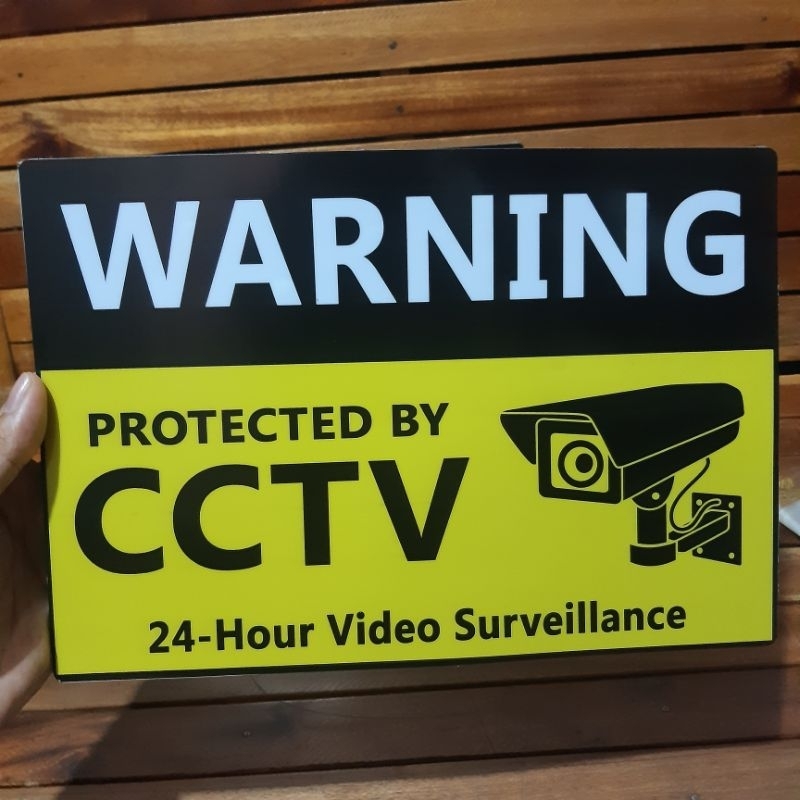 CCTV Warning Signs PVC Type Plastic or Plastic Laminated 250gsm ...