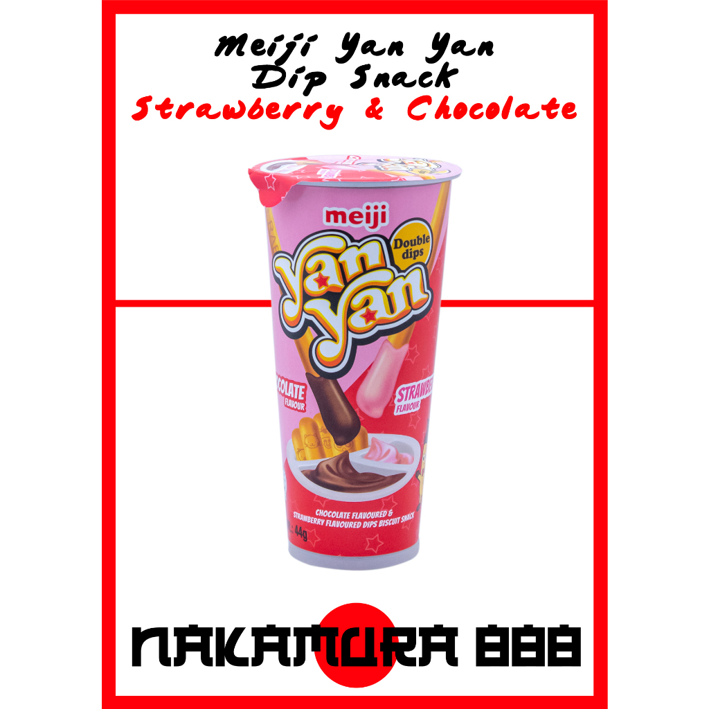 Meiji Yan Yan Dips Snack - Chocolate and Strawberry Flavors 44g ...