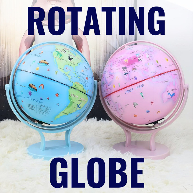 Rotating Animal Globe Educational Learning tools for kids with lights ...
