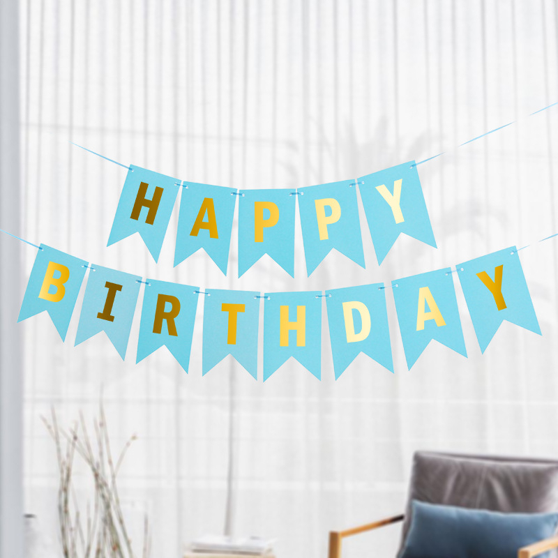 Agar.Shop 1Set Elegant Happy Birthday Banner Best Seller 1 Set Party ...