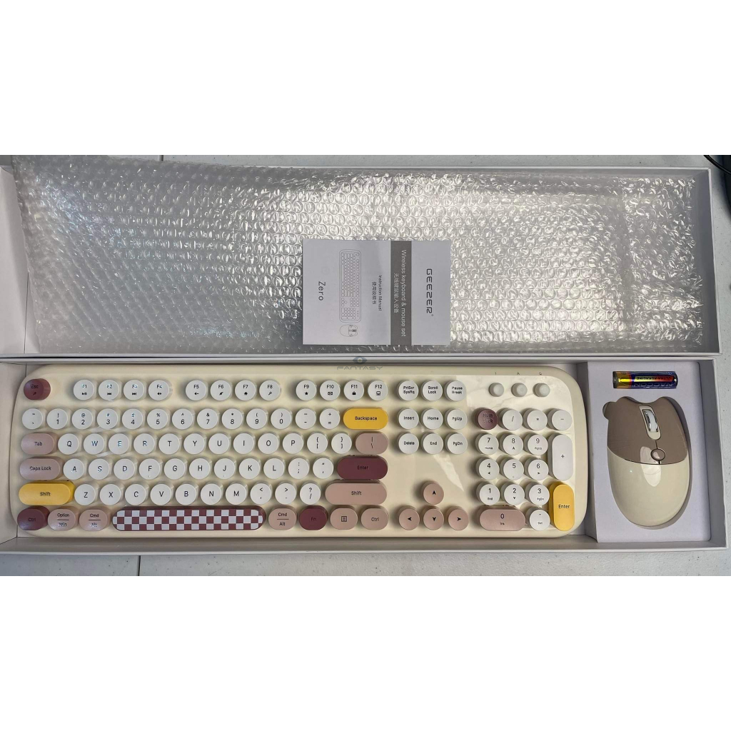 MOFii GEEZER Zero Cute Compact Wireless Keyboard and Mouse Combo Plug ...