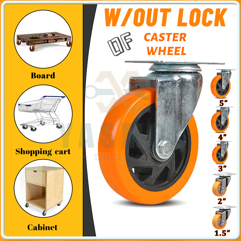 Heavy Duty Caster wheel ( Without Lock ) Orange Sold per Piece ( 1.5 ...