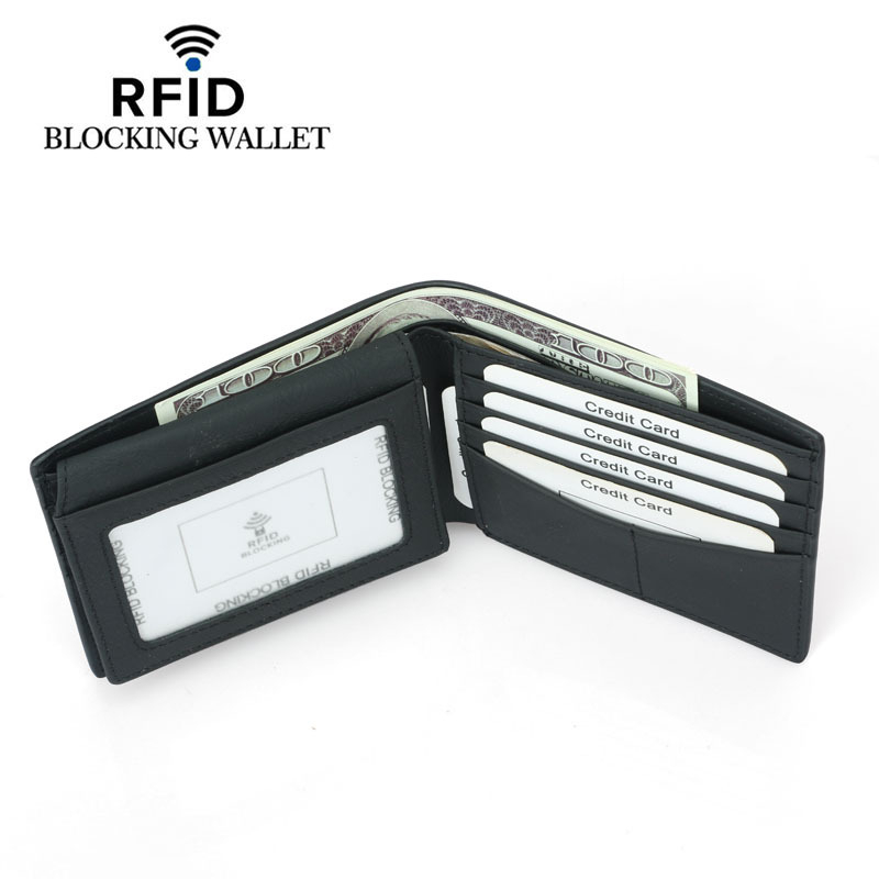 bifold mens wallet rfid card holder minimalist wallet for men carbon ...