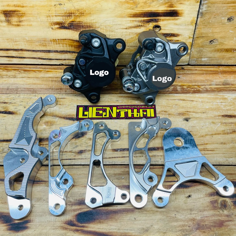 2pot Caliper with CNC Bracket - Mio, Wave, Honda Click/Beat, and Raider ...