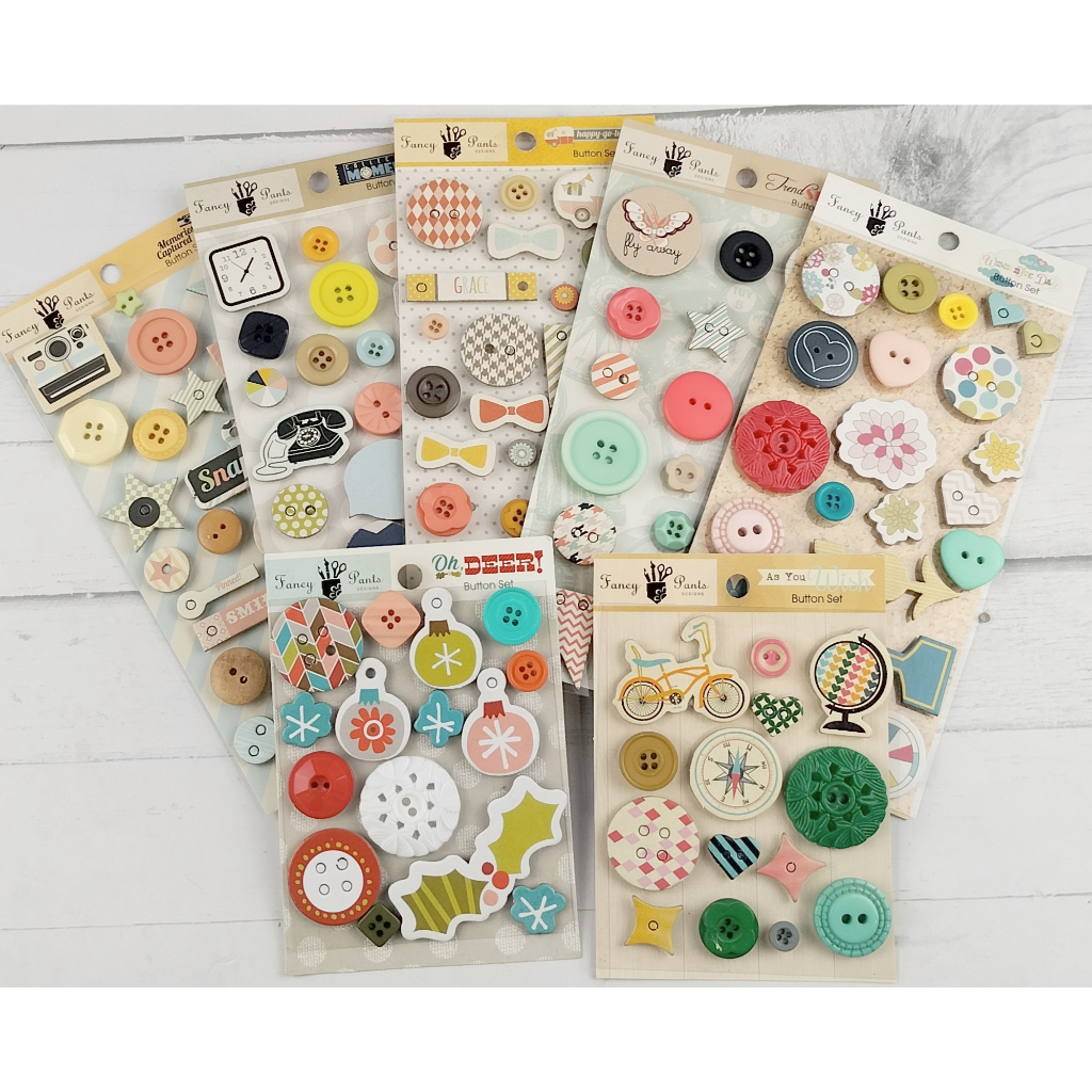 Fancy Pants Designs Decorative Button Set | Shopee Philippines