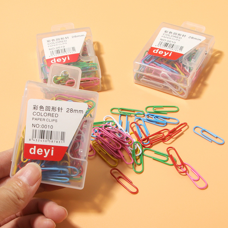 Colored Paper Clips Boxed Stationery Paper Clips Paper Clips Office ...