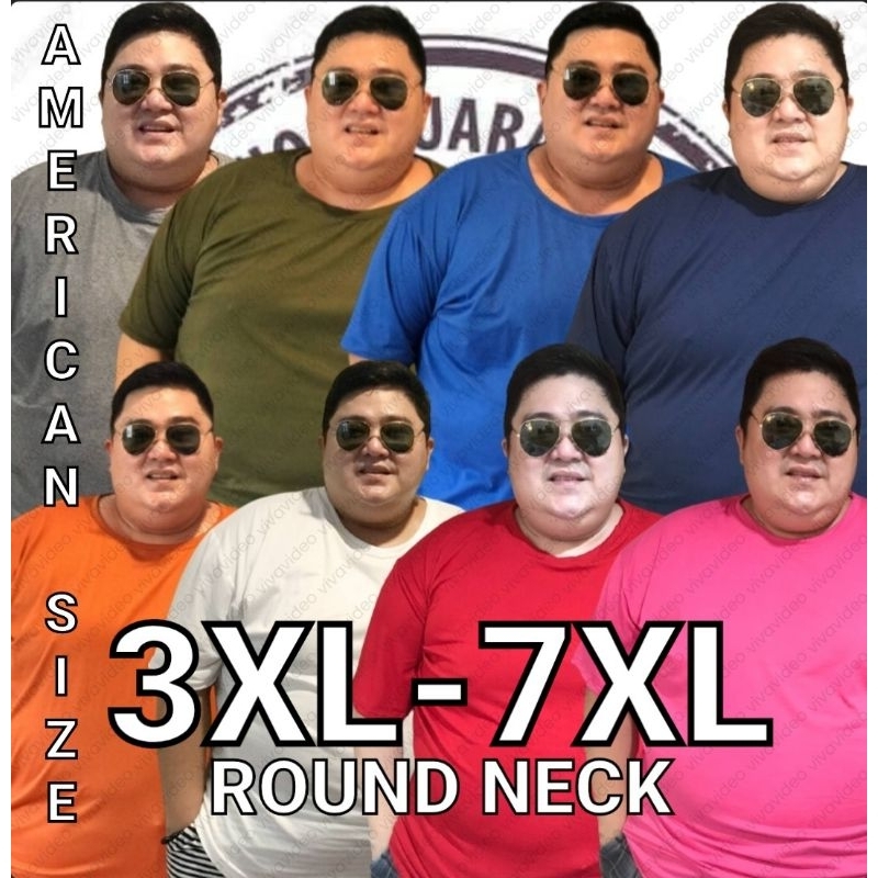 Men's Plus Size Plain T-shirt (3XL-7XL) | Shopee Philippines