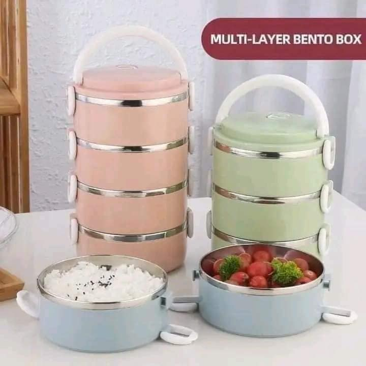 4 Layer Lunch Box Multil layer food container set | Shopee Philippines