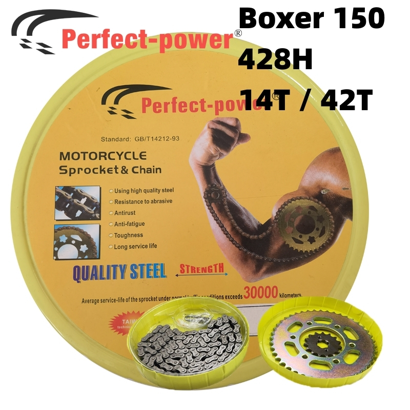 Perfect Power Chainset Kawasaki Boxer150 BM150 Sprocket Chain Set ...