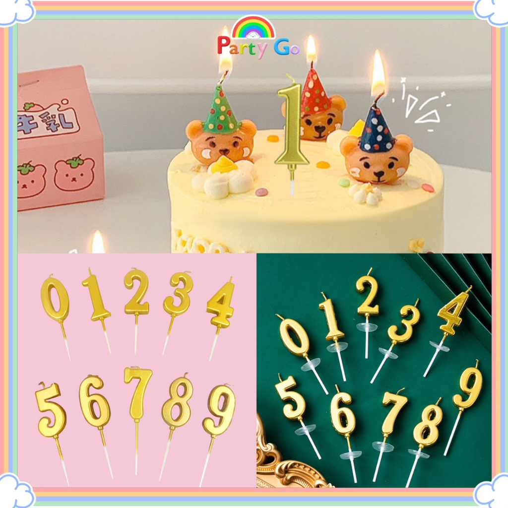 Flower Candle Birthday Smokeless Number Candles 0-9 For Birthday Cakes ...