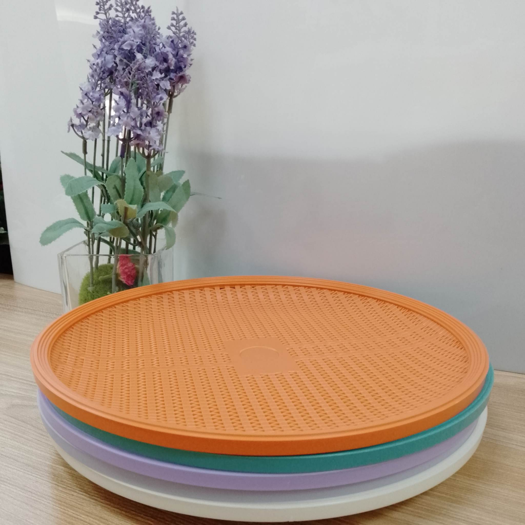 High Quality Plastic Round Bilao Rattan Design Size 10'' 12'' 14 ...