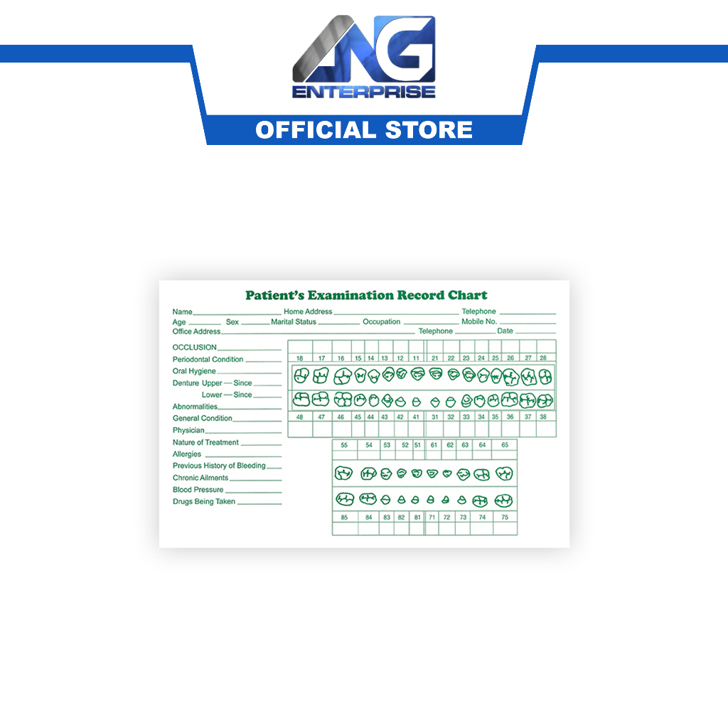 Patient’s Examination Record Chart High Quality Print | Shopee Philippines