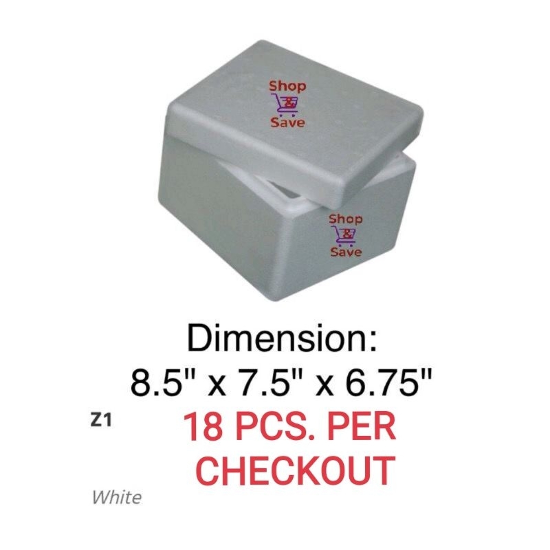 18 PCS. Z1 STYRO BOX (SMALLEST) | Shopee Philippines