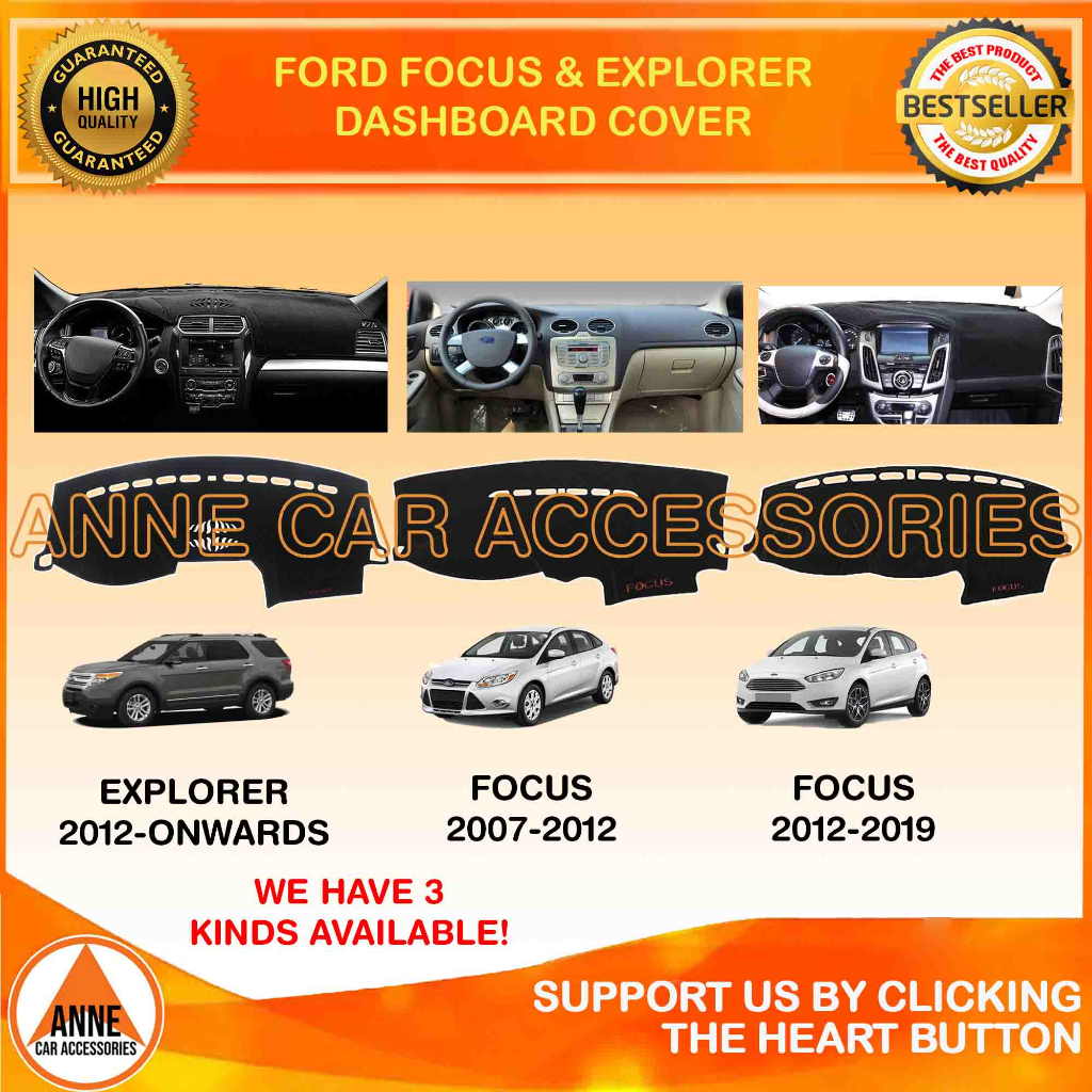 Dashboard Cover for Ford Focus 2007 - 2012 / 2013 - 2019 / Explorer ...