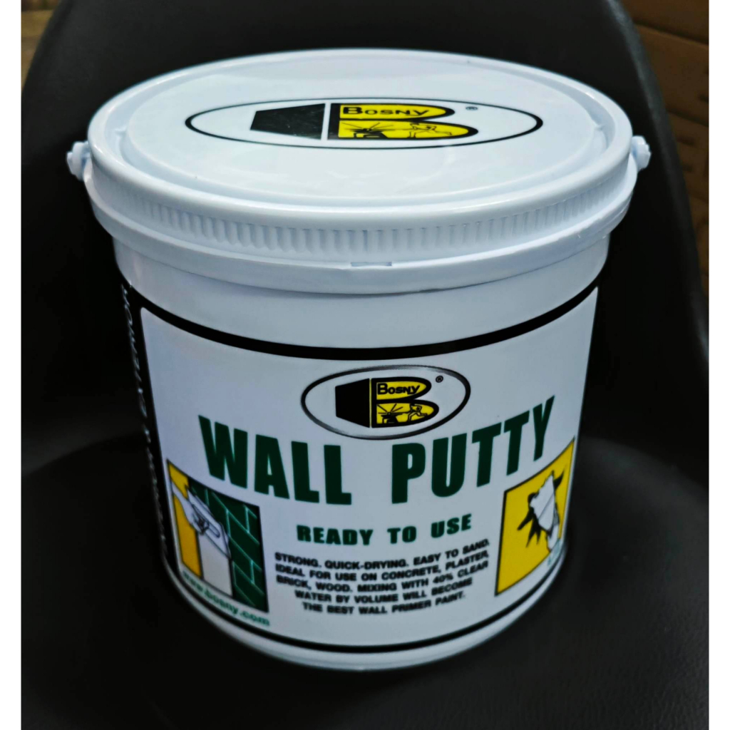 Bosny Wall Putty 5Kg for Concrete, Plaster, Brick, Wood | Shopee ...