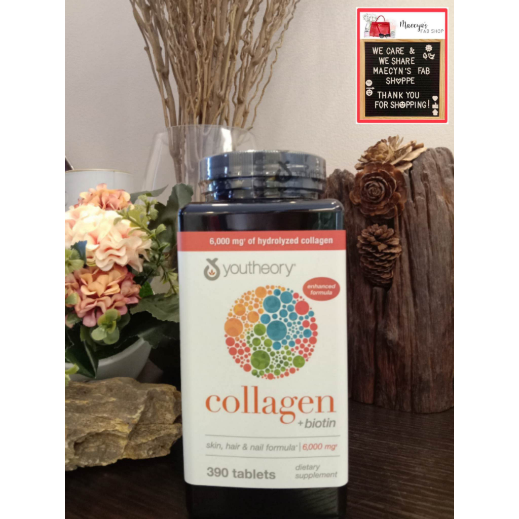 Y0UTHE0RY C0LLAGEN + BI0TIN 6000 MG (390 tabs) | Shopee Philippines