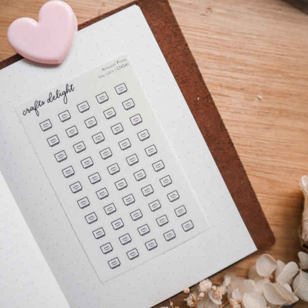 Amazon Prime TV Icons - Minimalist Clear Stickers | Credit Card Size ...