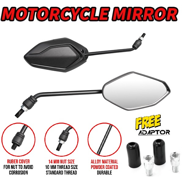 KEEWAY RKS 150 MOTORCYCLE SIDE MIRROR LONG STEM STOCK TYPE / STOCK SIZE ...