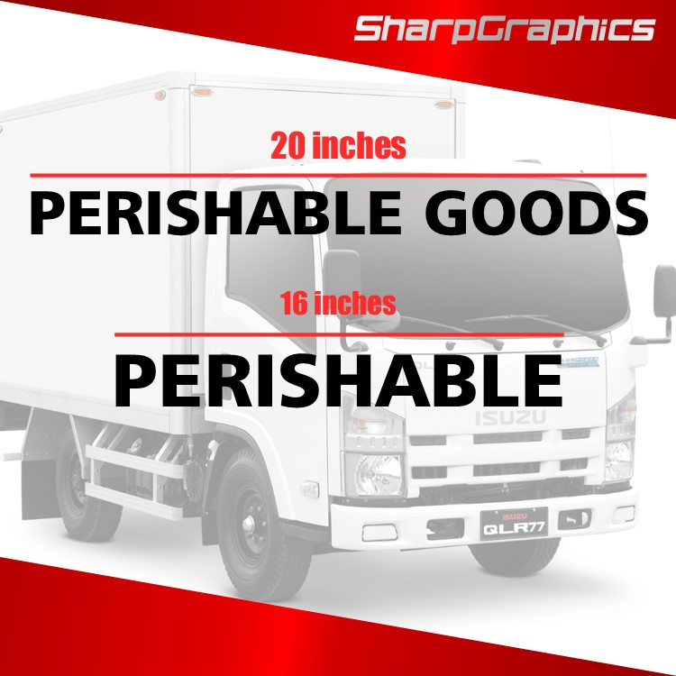 PERISHABLE GOODS Truck Cargo Logistic Sticker Decal | Shopee Philippines