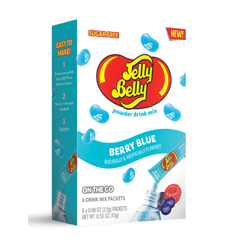 JELLY BELLY, BERRY BLUE SINGLES TO GO POWDERED WATER ENHANCER DRINK MIX ...