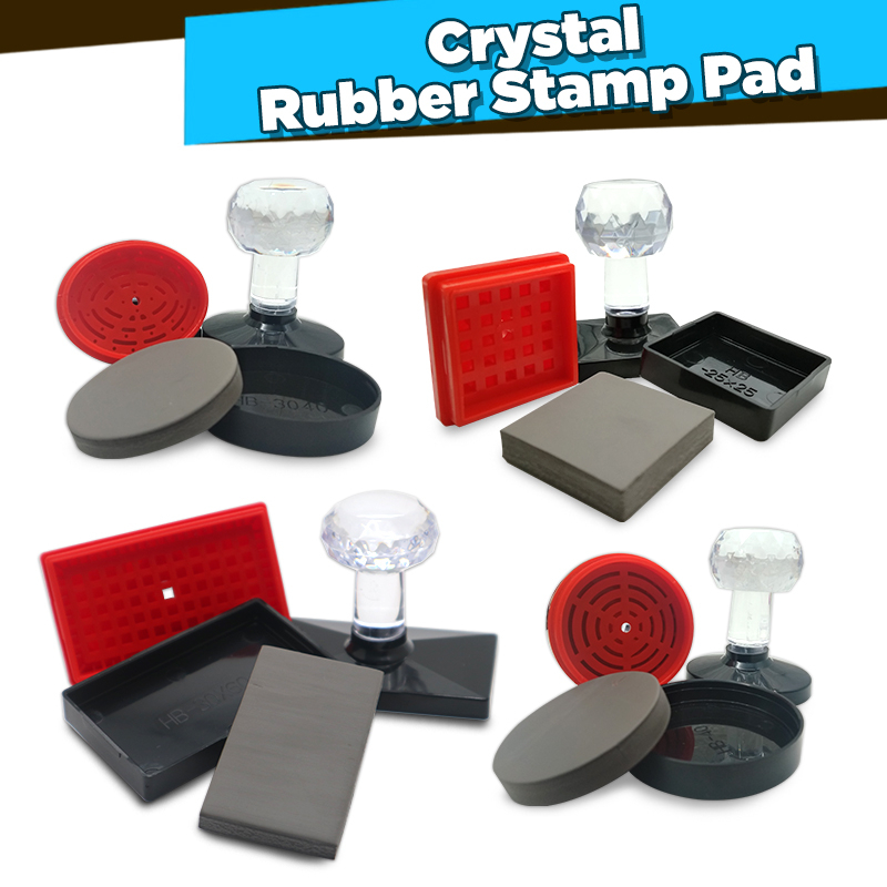 Consumable Stamps Rectangle Oblong Square & Circle Set Case and Pad ...